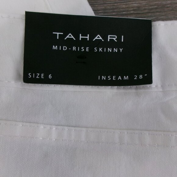 Tahari | Jeans | New Tahari Kelly Midrise Pure White Skinny Jean 4 6 28 ...